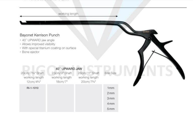 Bayonet Kerrison Laminectomy Punch - Neuro Surgical Instrument (RI-1 ...
