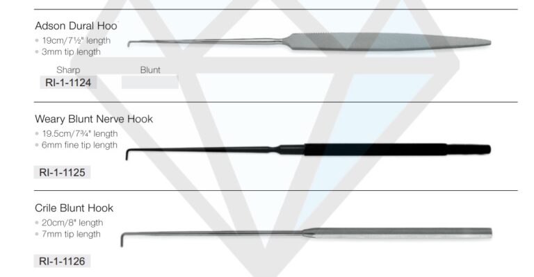 Adson Dural Hoo Blunt 3mm – Neuro Surgical Instrument (RI-1-1124 ...