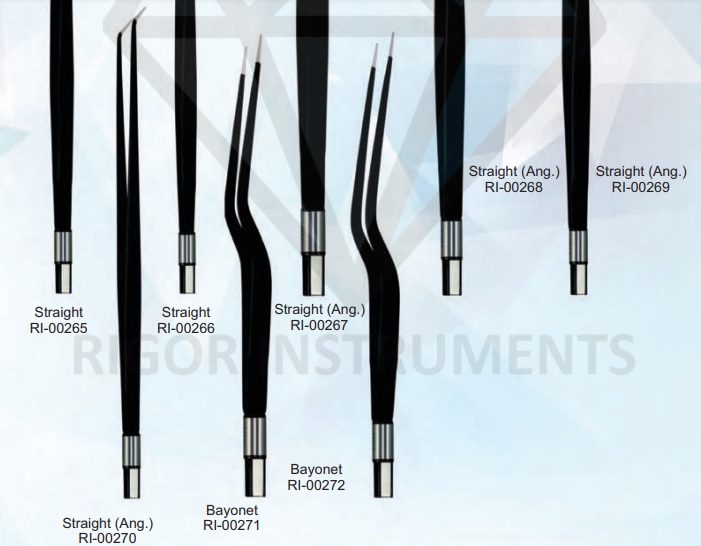 Straight Angled Forceps Long Thin Design (Black) – Electro Surgical ...