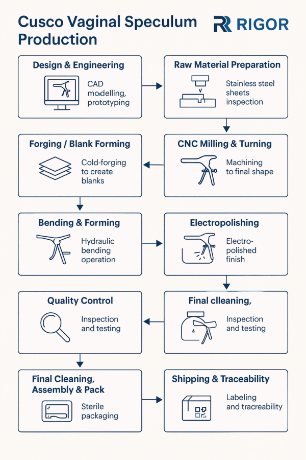 Widely Used Vaginal Speculums and there manufacturing process - Rigor Instruments